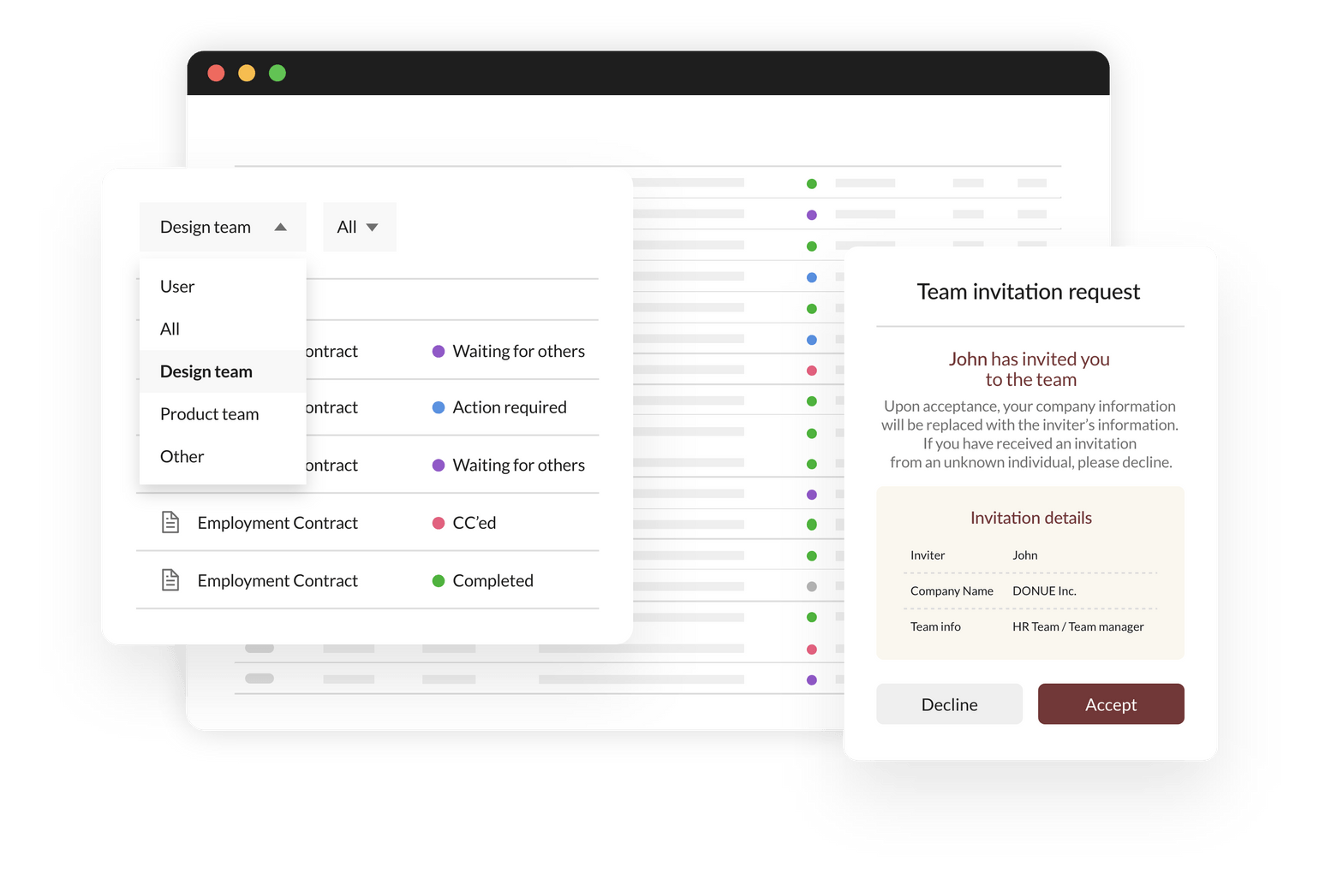 Easy-to-use e-contract solution.